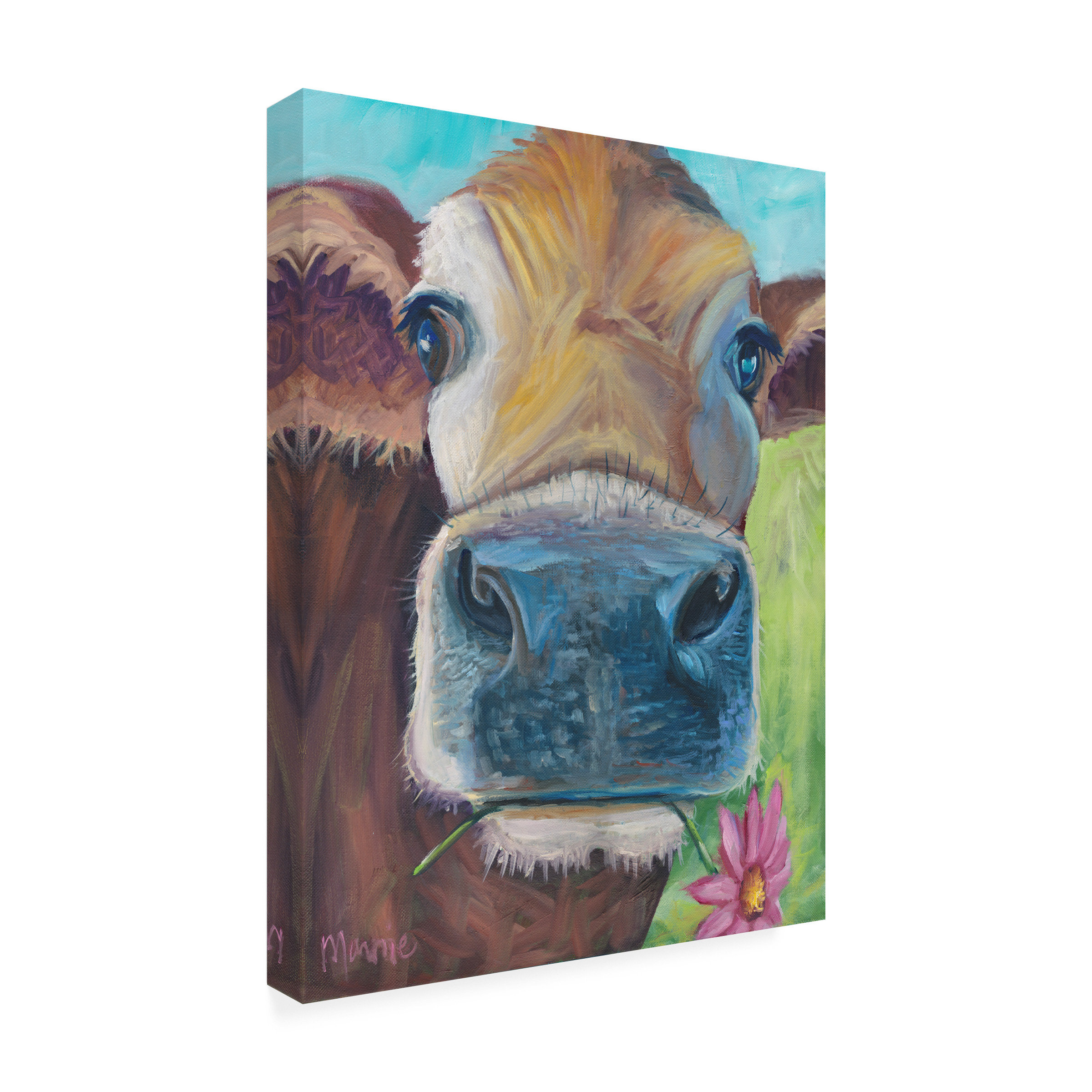 August Grove® Moo Ann On Canvas by Marnie Bourque Print | Wayfair